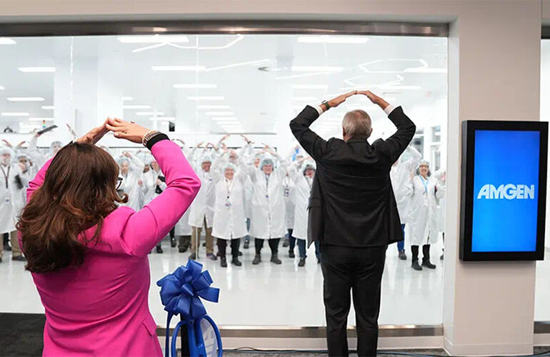 Amgen launches AI-enabled Ohio biomanufacturing plant